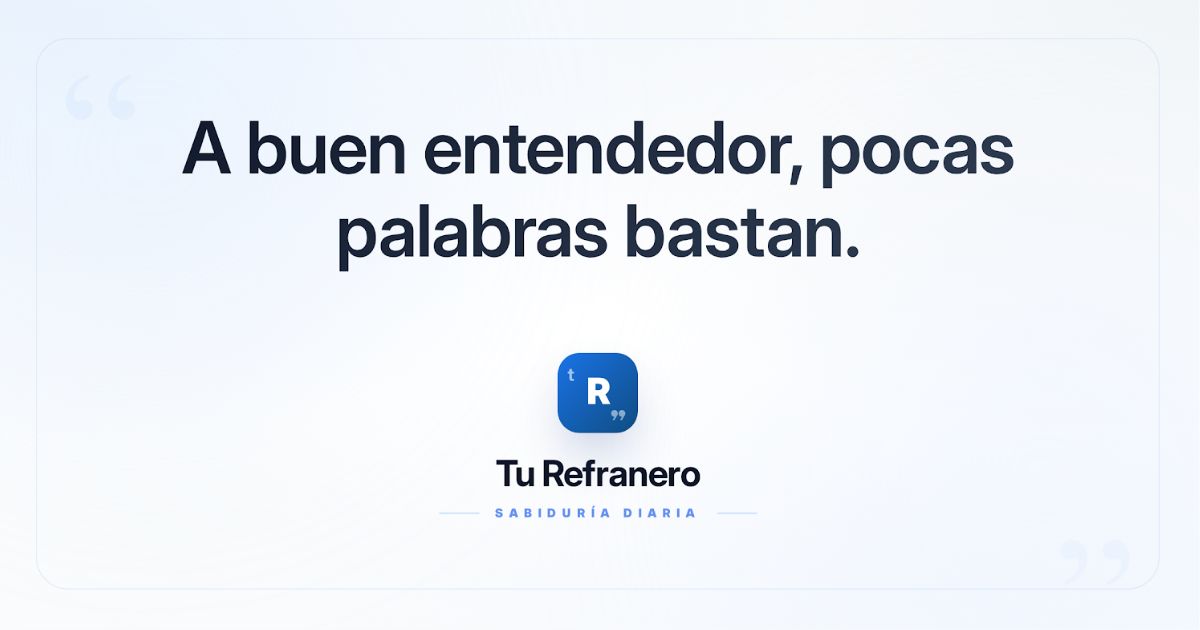 Refrán del Día | TuRefranero - Sabiduría Popular Española